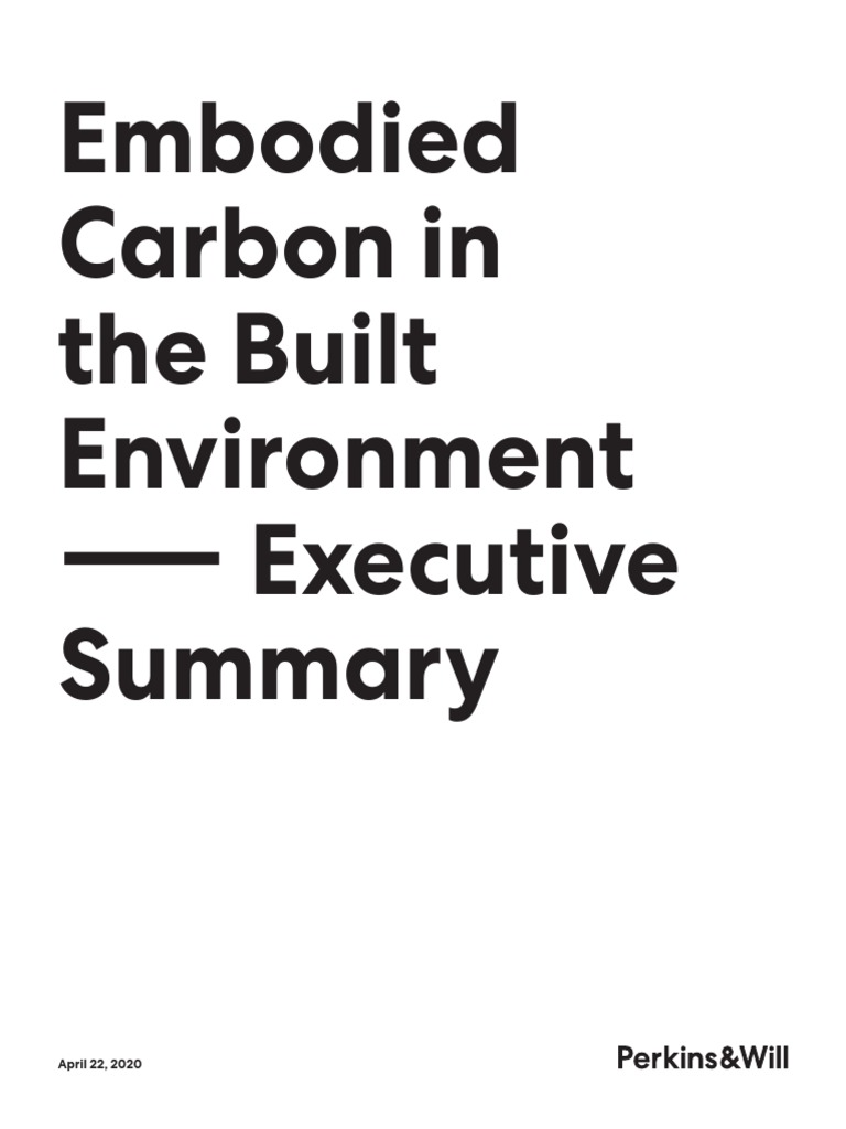 Embodied Carbon Primer Excecutive Summary FINAL | PDF | Greenhouse Gas ...