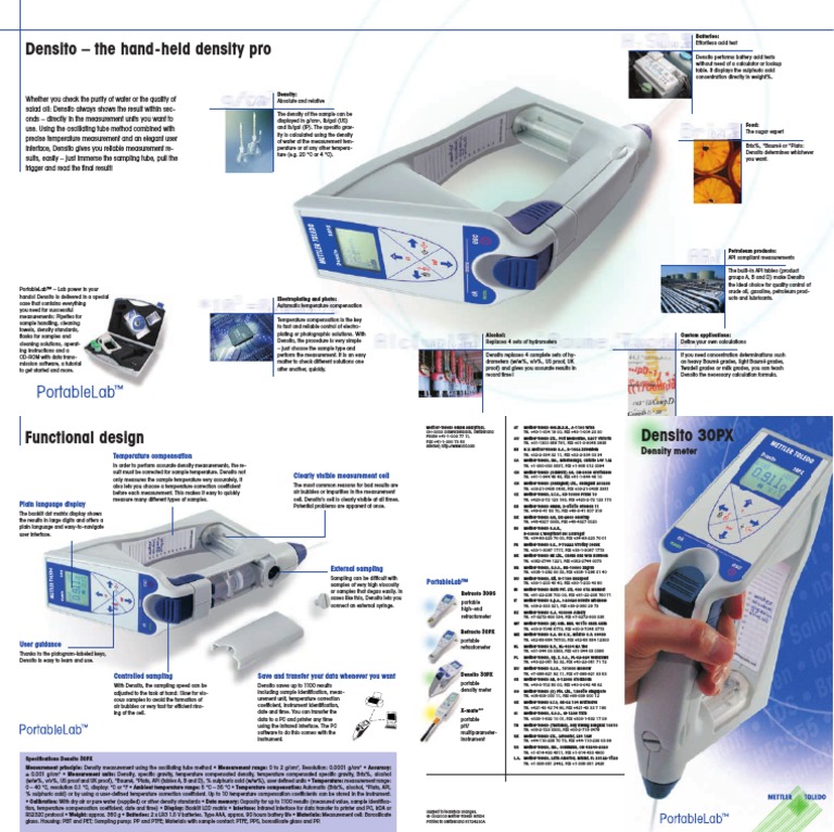 Densito - The Hand-Held Density Pro: Batteries | PDF | Density | Metrology