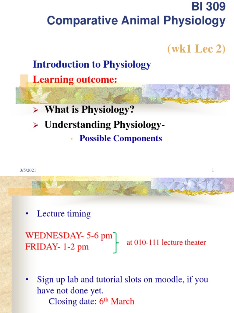 Lect-2 Intro To Physiology | PDF | Blood Pressure | Muscle Contraction