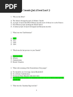 Canadian Citizenship Test Q&A Guide | PDF | Provinces And Territories ...