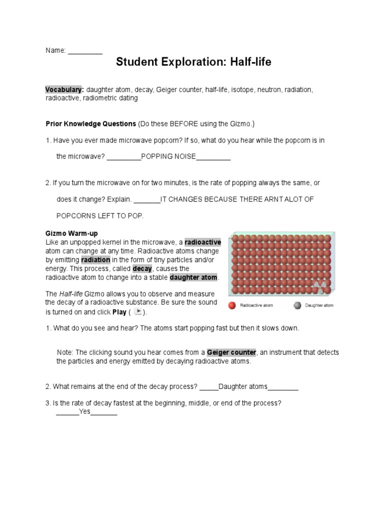 Modeling Radioactive Decay: Using Half-Life Simulations to Measure ...