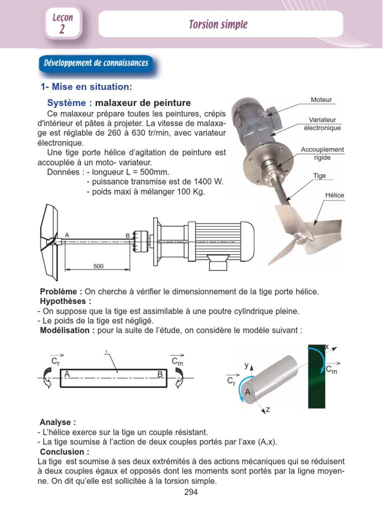 Torsion simple : principes et applications | PDF | Physique | Mécanique ...