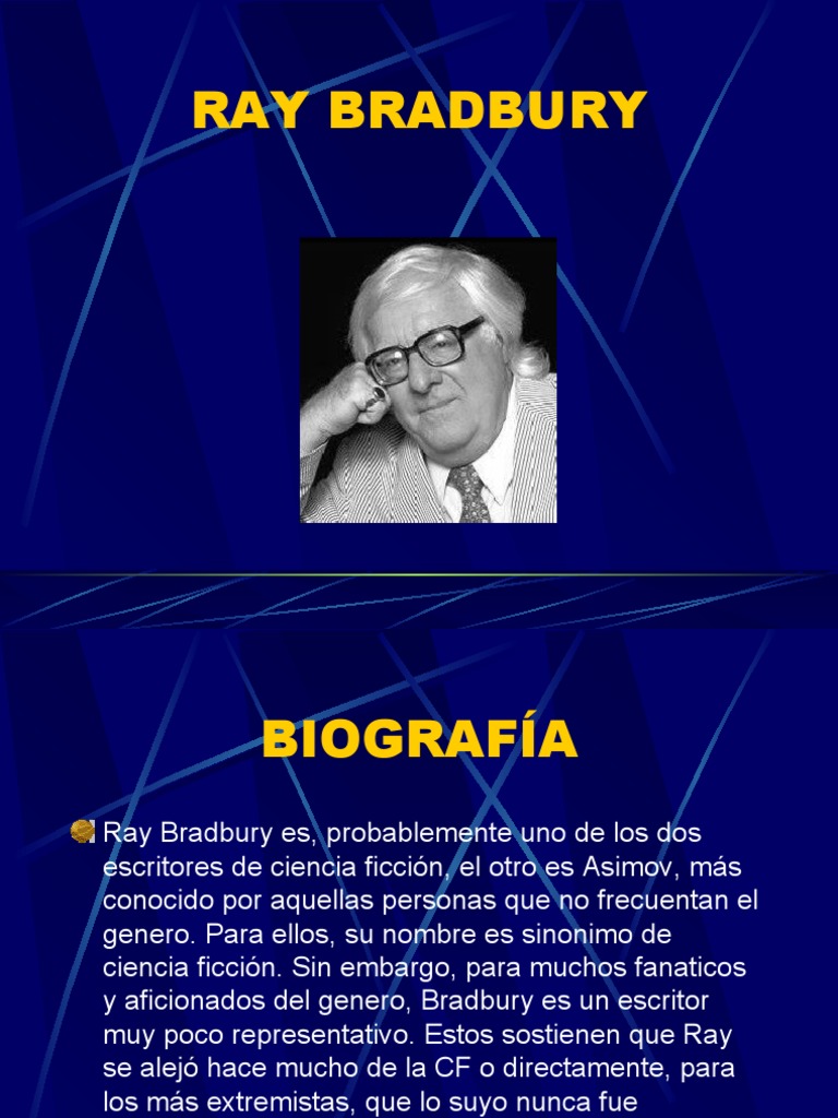 RAYBRADBURY PPT | PDF | Ray Bradbury | Poesía