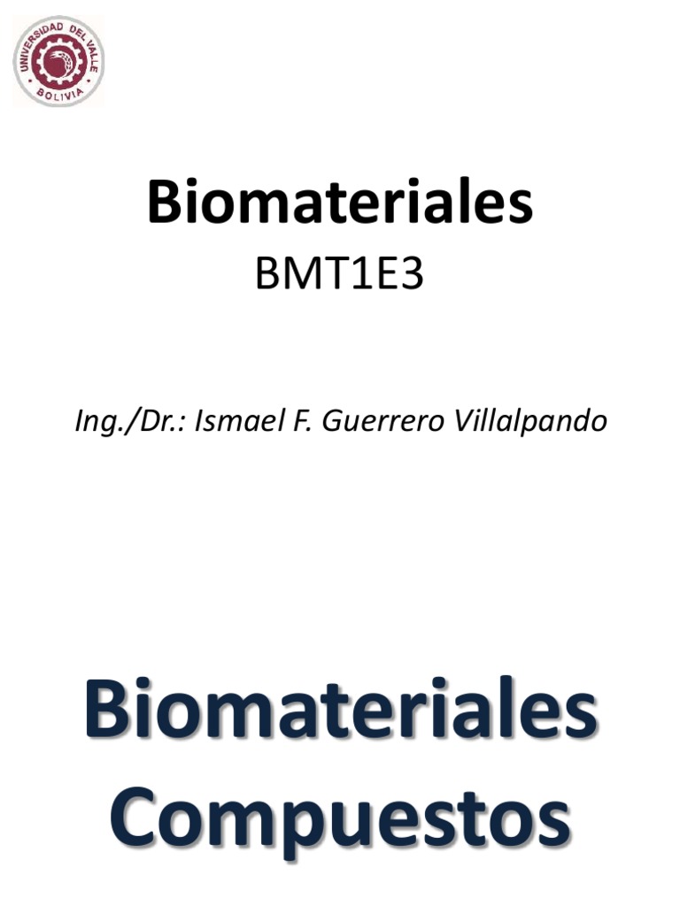 Introducción a los Biomateriales y Compuestos | PDF | Materiales | Química