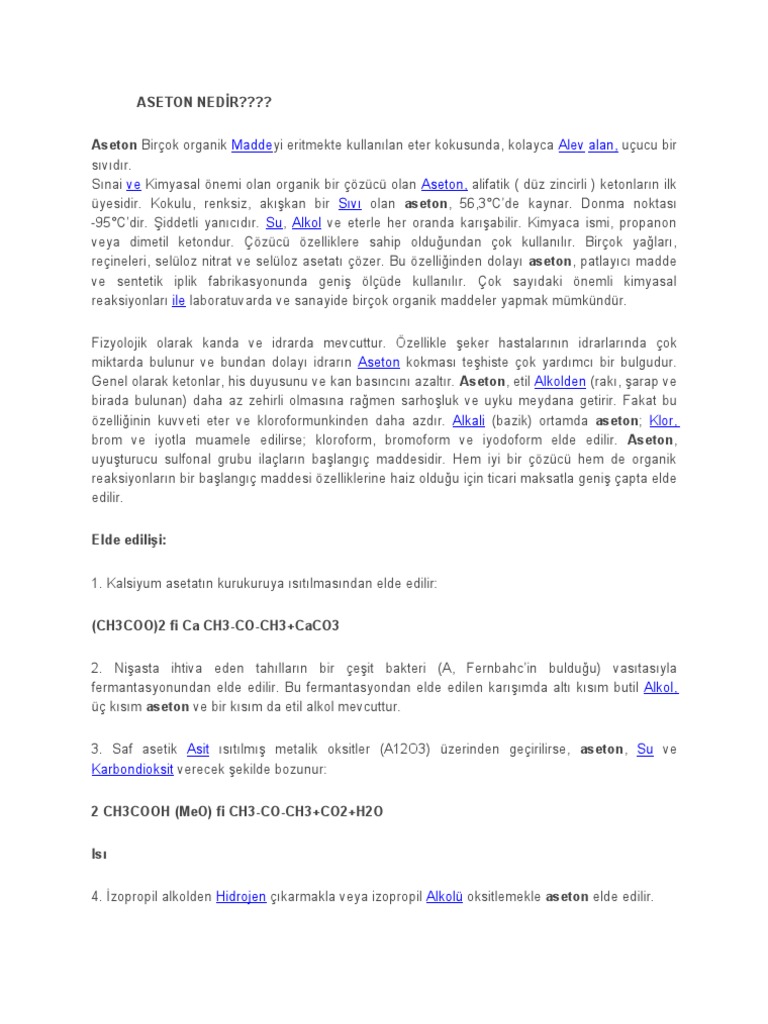 Aseton Uretimiii | PDF
