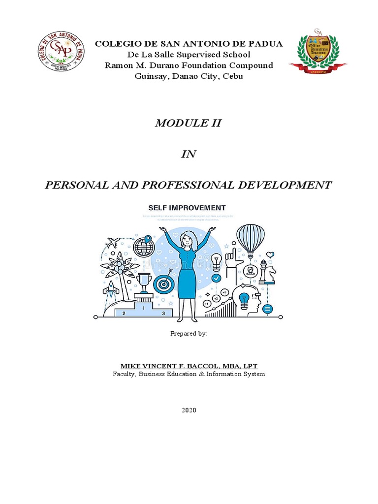 PERSONAL AND PROFESSIONAL DEVELOPMENT Module 2 | PDF | Well Being | Quality Of Life