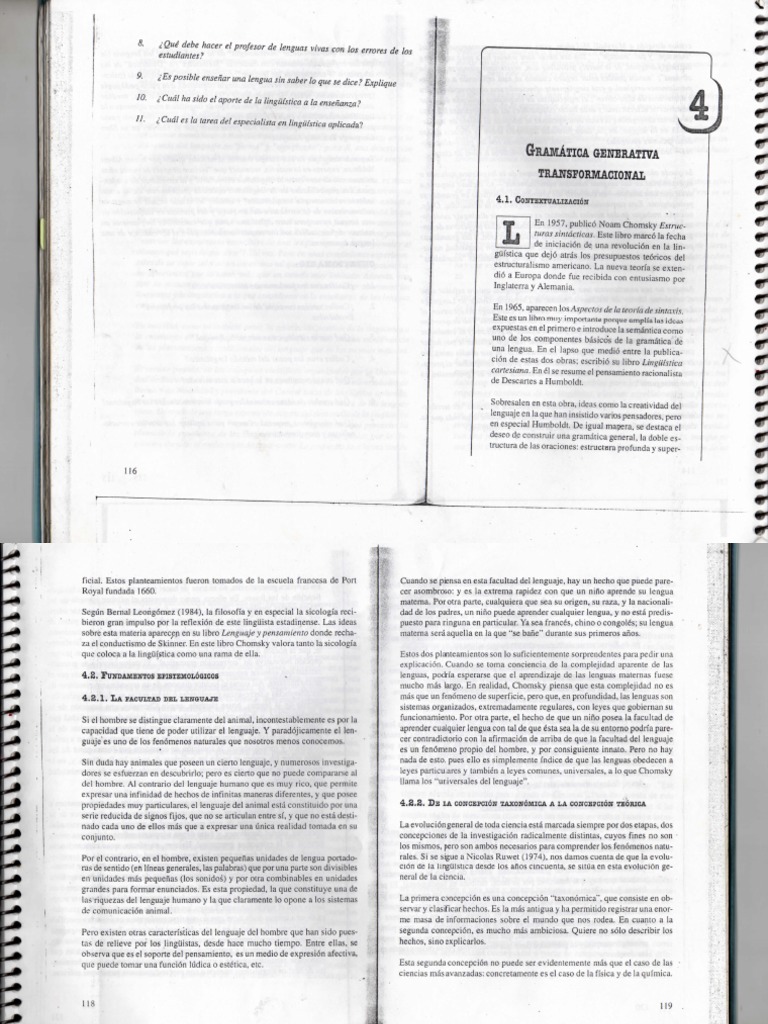 Gramática Generativa Transformacional | PDF
