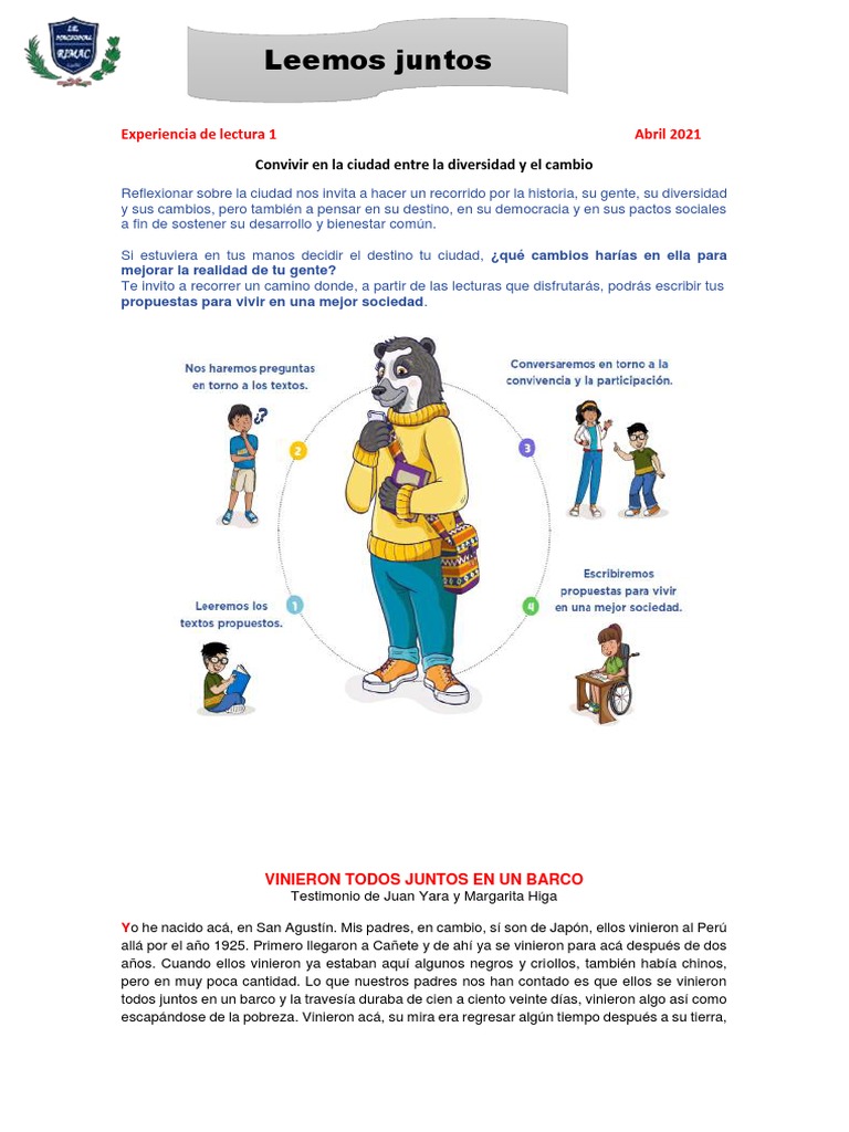 Leemos Juntos 1 2 Pdf Lima