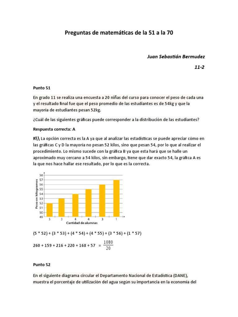 Preguntas de Matemáticas 51-70 | PDF | Intervalo (Matemáticas ...