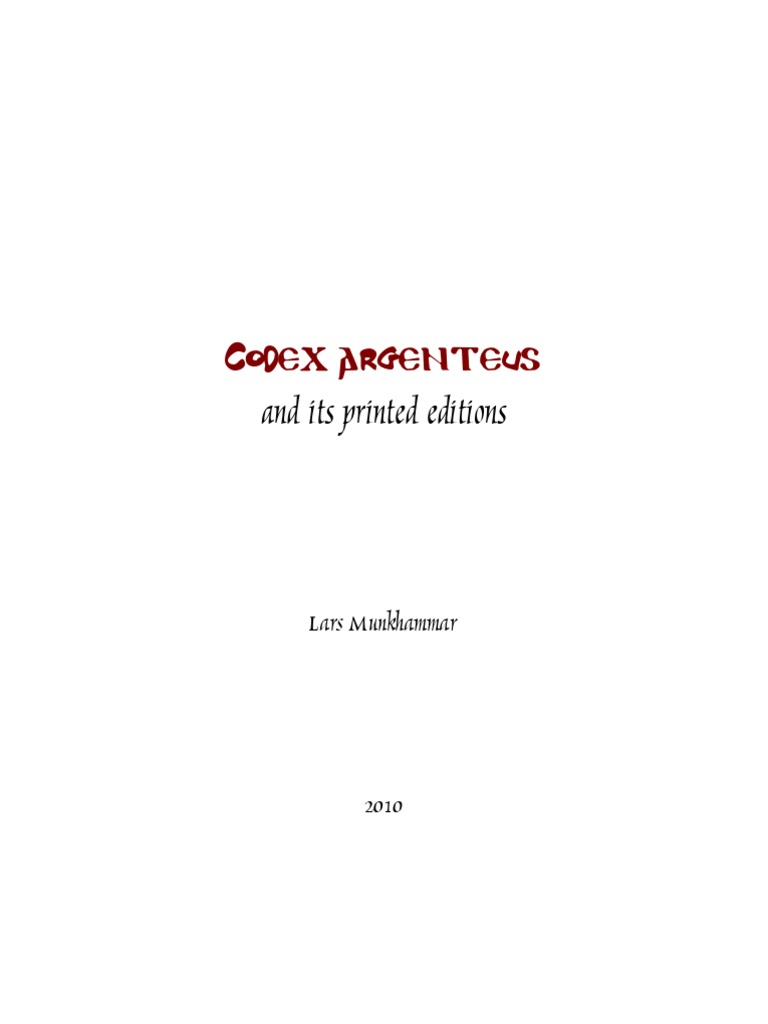 Codex Argenteus | PDF | Classics