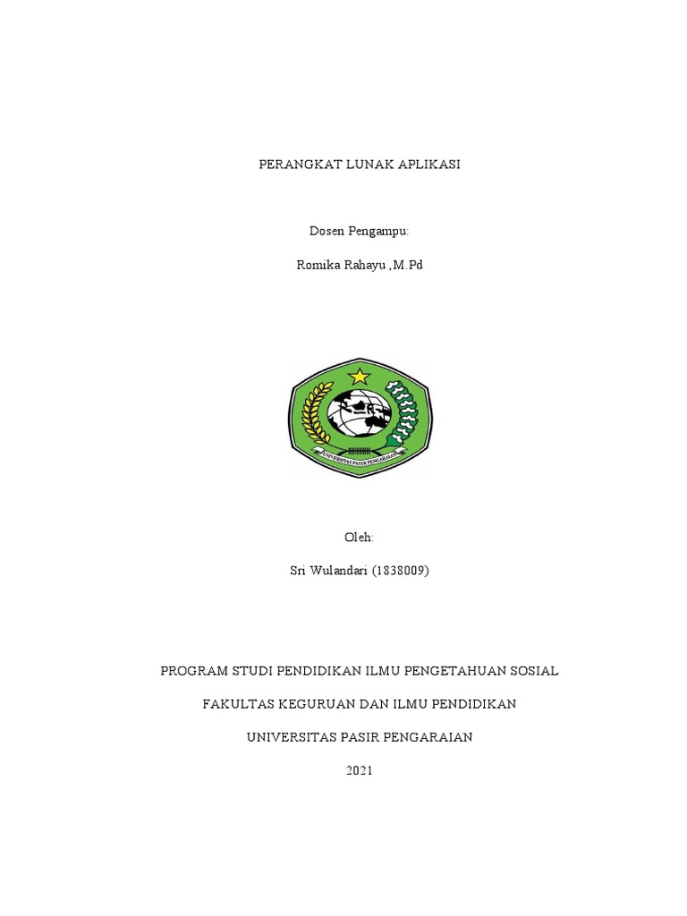 Pengertian dan Contoh Perangkat Lunak Aplikasi | PDF