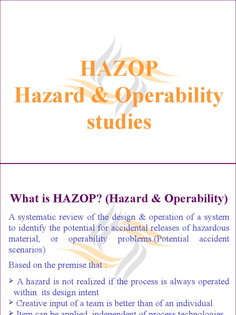 Hazop Hazard & Operability Studies | PDF | Chemical Engineering | Mechanical Engineering