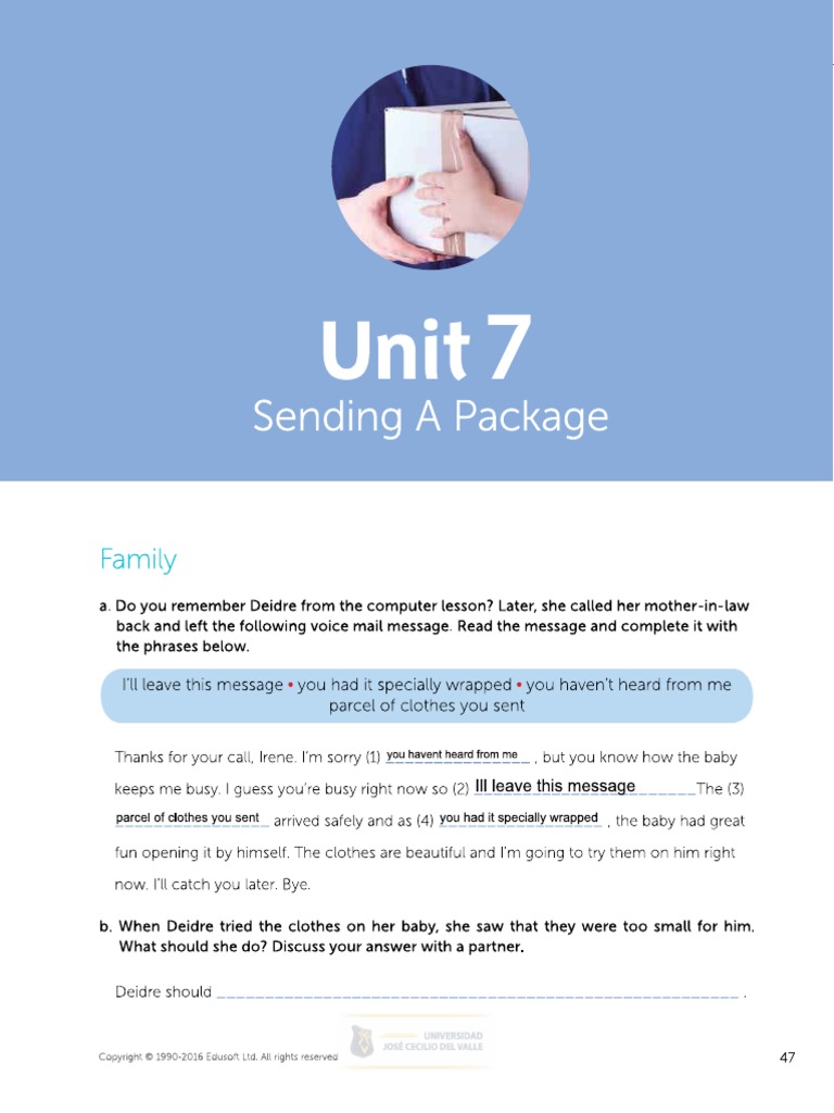 Unit 7 Workbook | PDF