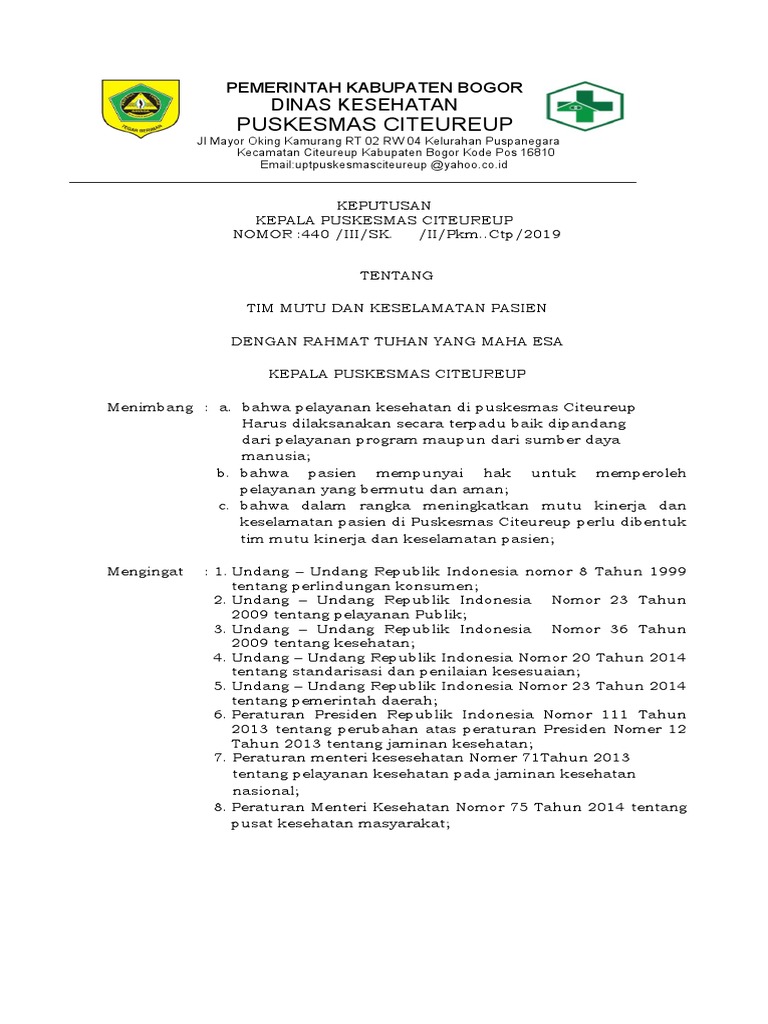 3.1.1.1 SK Tim Mutu | PDF