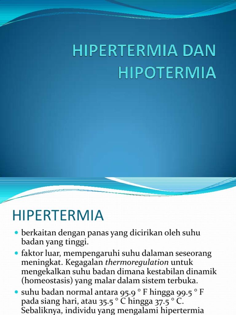 13 Hipertermia Dan Hipotermia | PDF