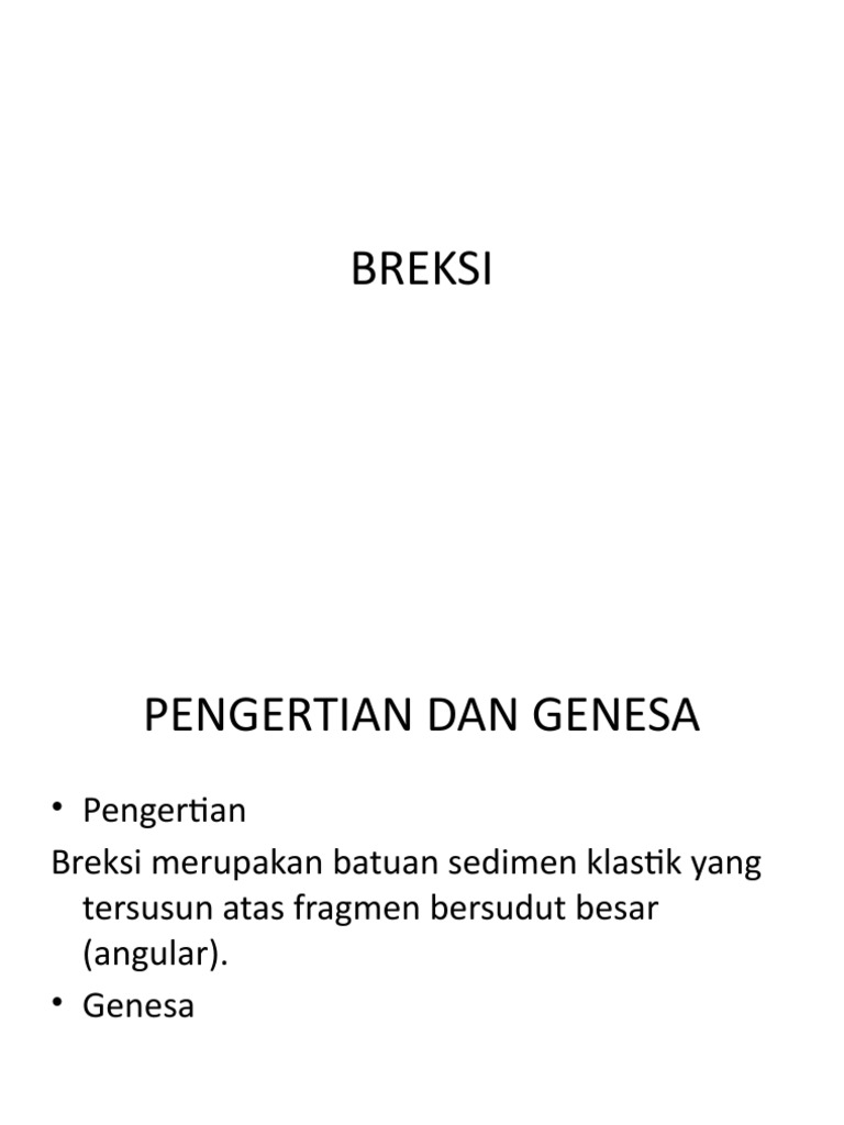 Proses dan Genesa Batuan Breksi | PDF