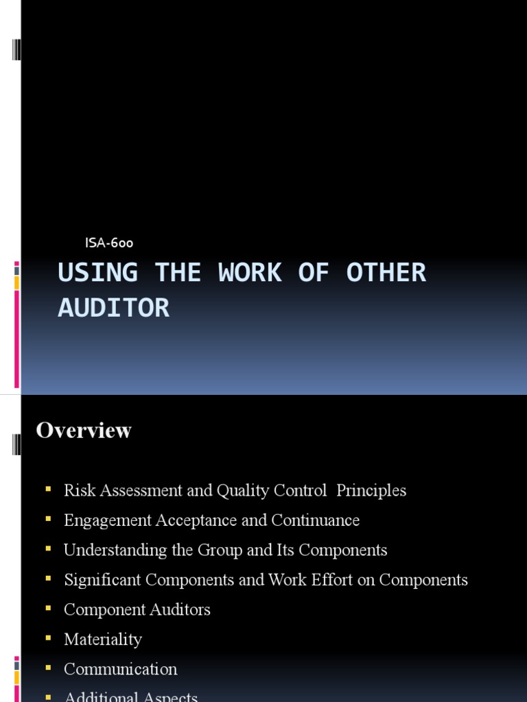 Isa 600 | PDF | Financial Audit | Audit