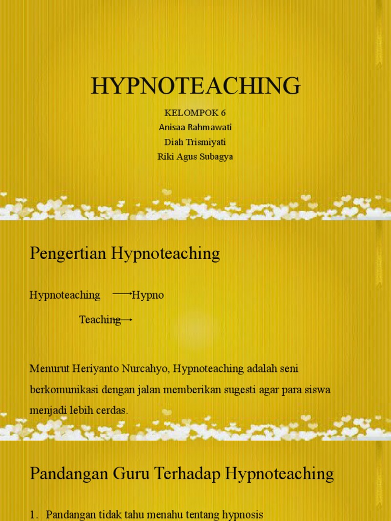 HYPNOTEACHING | PDF | Karier & Perkembangan