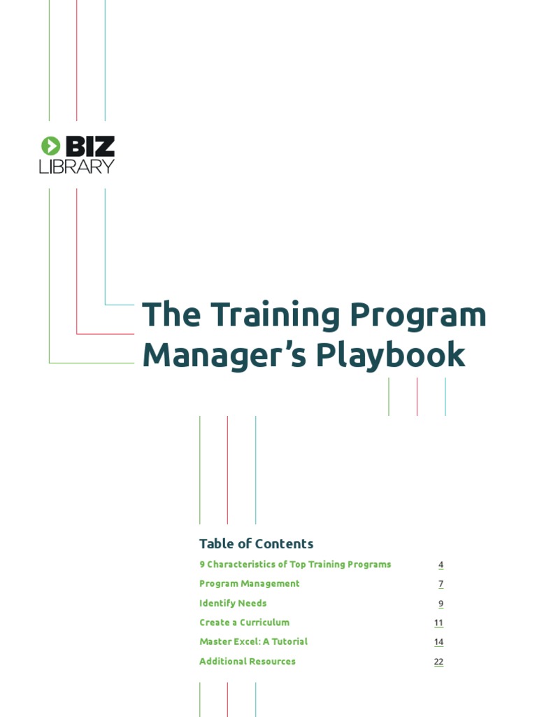 Training Program Manager Playbook | PDF | Competence (Human Resources ...