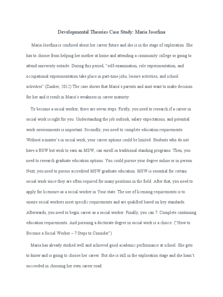 Developmental Theories Case Study | PDF | Human Nature | Psychology