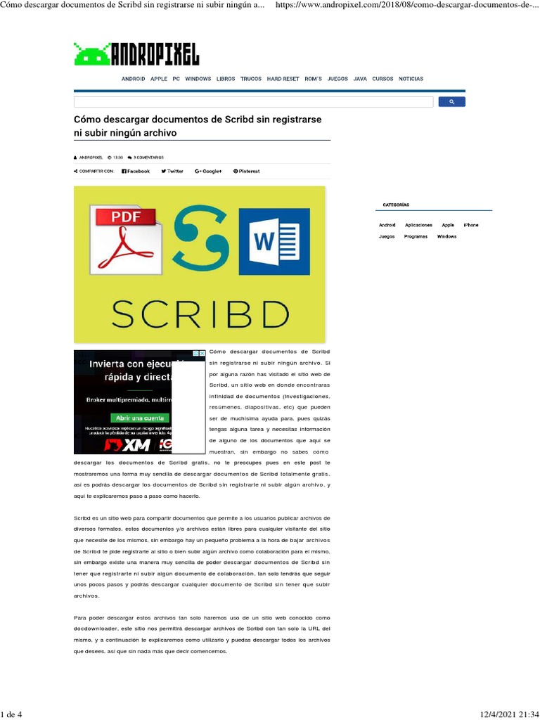 Cómo Descargar Documentos | PDF | Scribd | Archivo de computadora