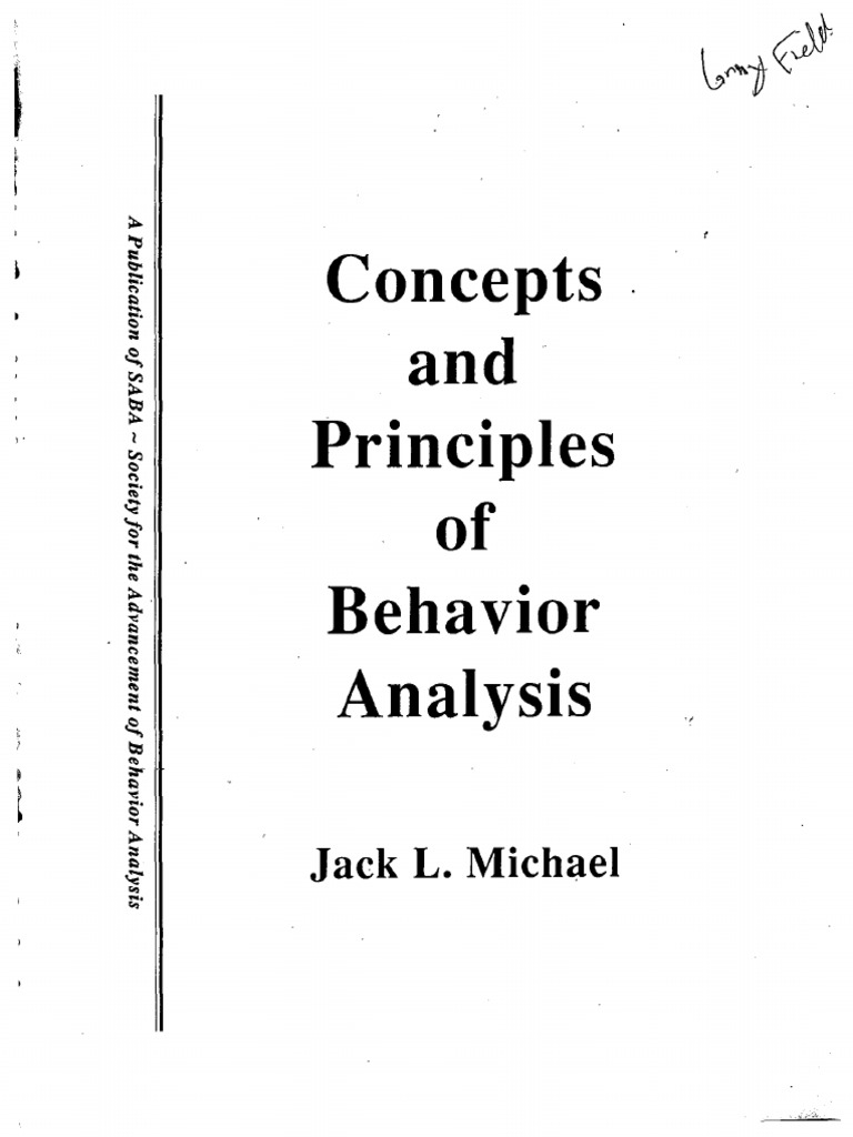 Concepts and Principles of Behavior Analysis (Jack L. Michael) | PDF | Classical Conditioning ...