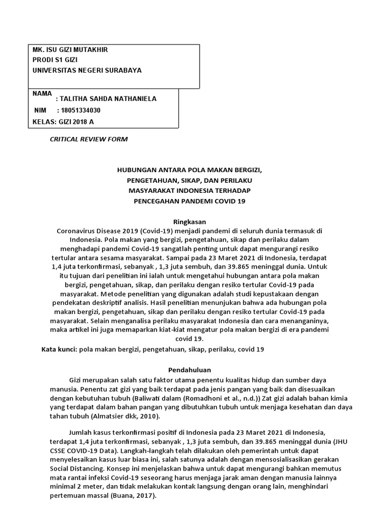 Uts Isu Gizi | PDF | Kesehatan Holistik | Sains & Matematika