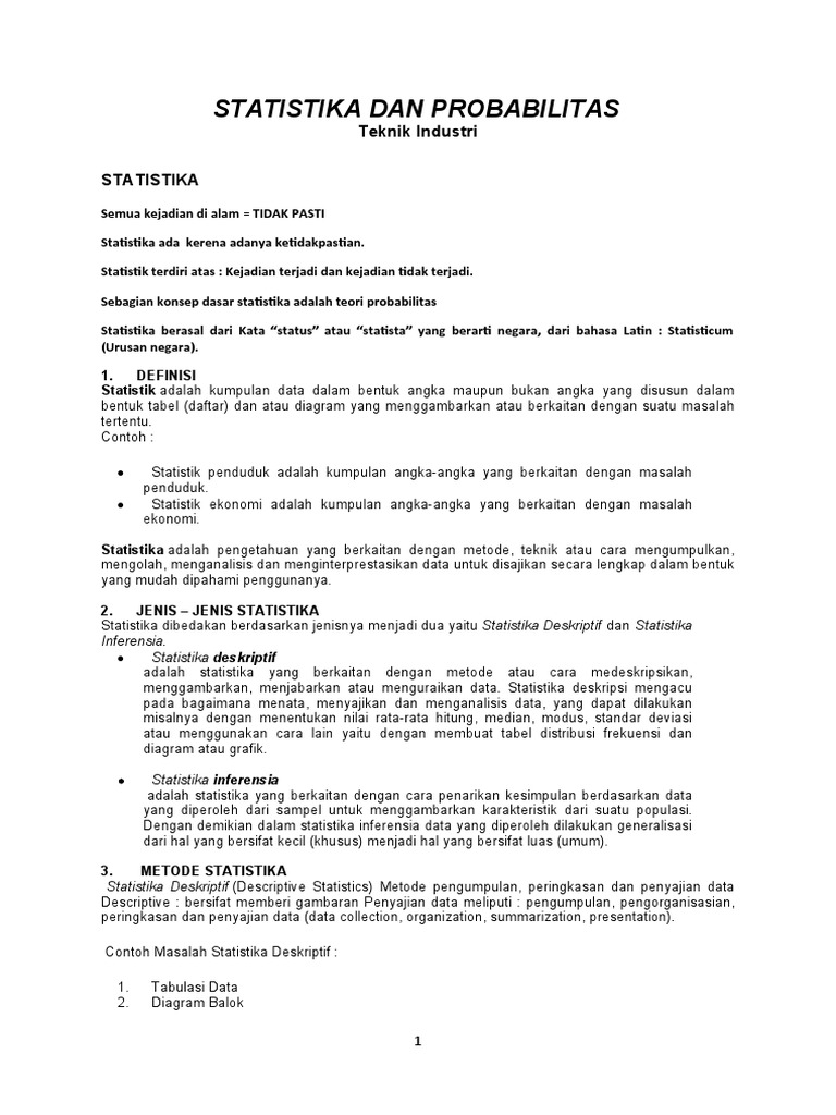 Materi Teori Probabilitas | PDF