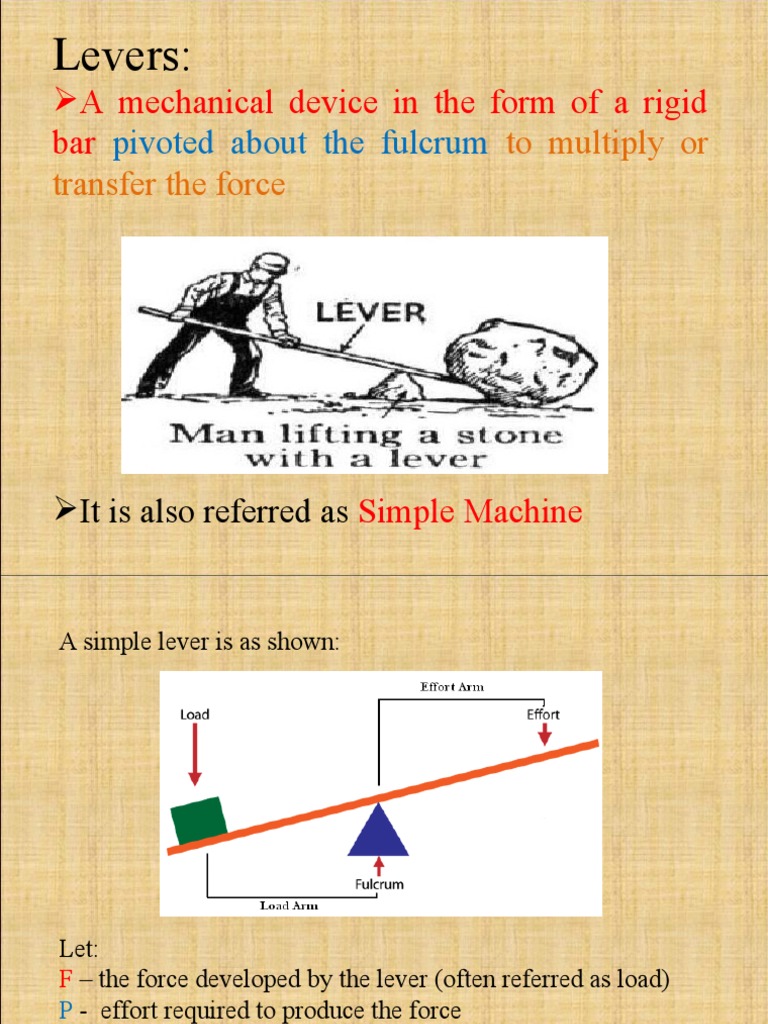 Levers | PDF | Lever | Machines