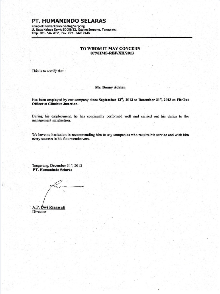 Dokumen - Tips Contoh Surat Paklaring | PDF