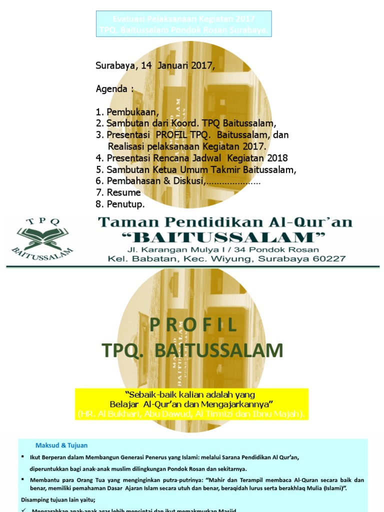 Profil TPQ Baitussalam | PDF