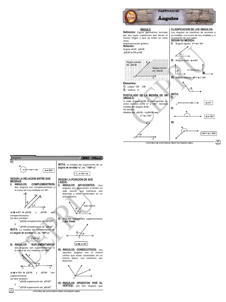 C3 Ángulos | PDF | Ángulo | Rotación
