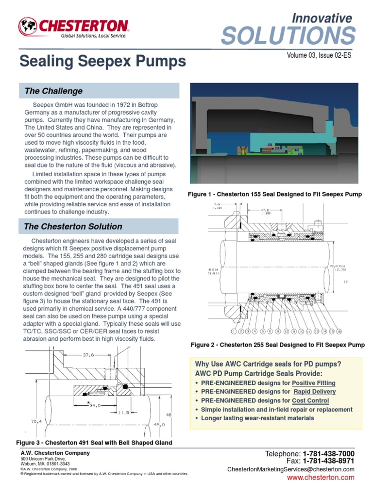 ES V3 I2 Seepex Sealing Positive Displacement Pumps - Final | PDF ...