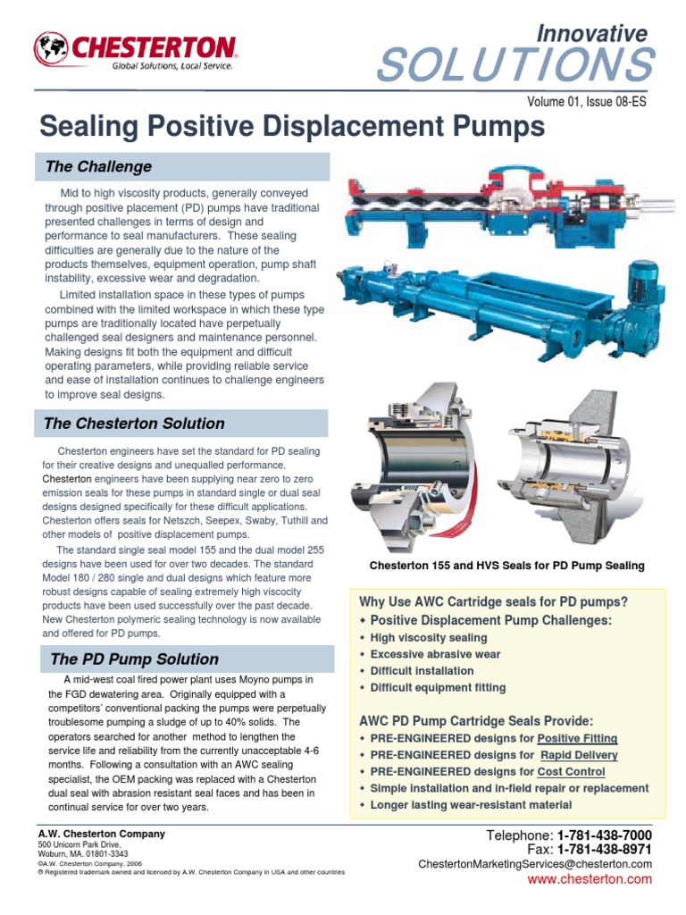 ES V1 I8 Positive Displacement | PDF | Pump | Mechanical Engineering