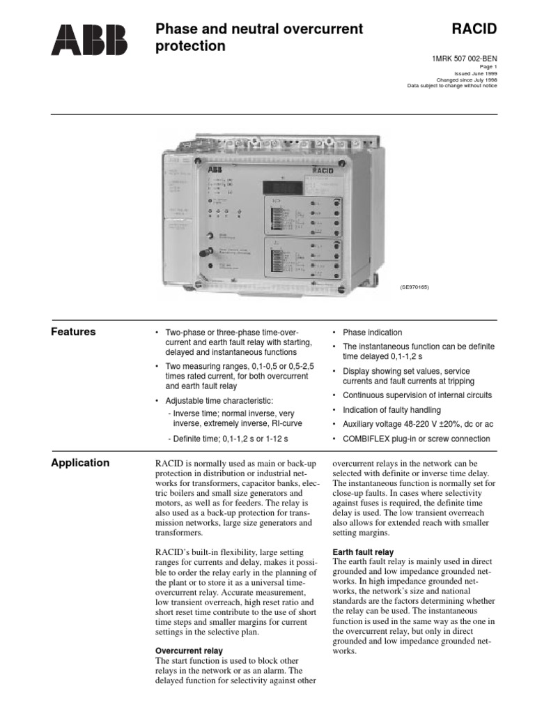 Racid in | PDF | Relay | Alternating Current