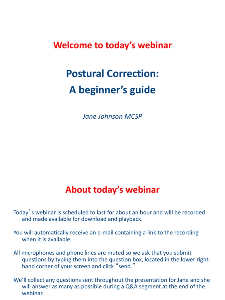 Postural Correction: A Beginner's Guide | PDF | Pelvis ...