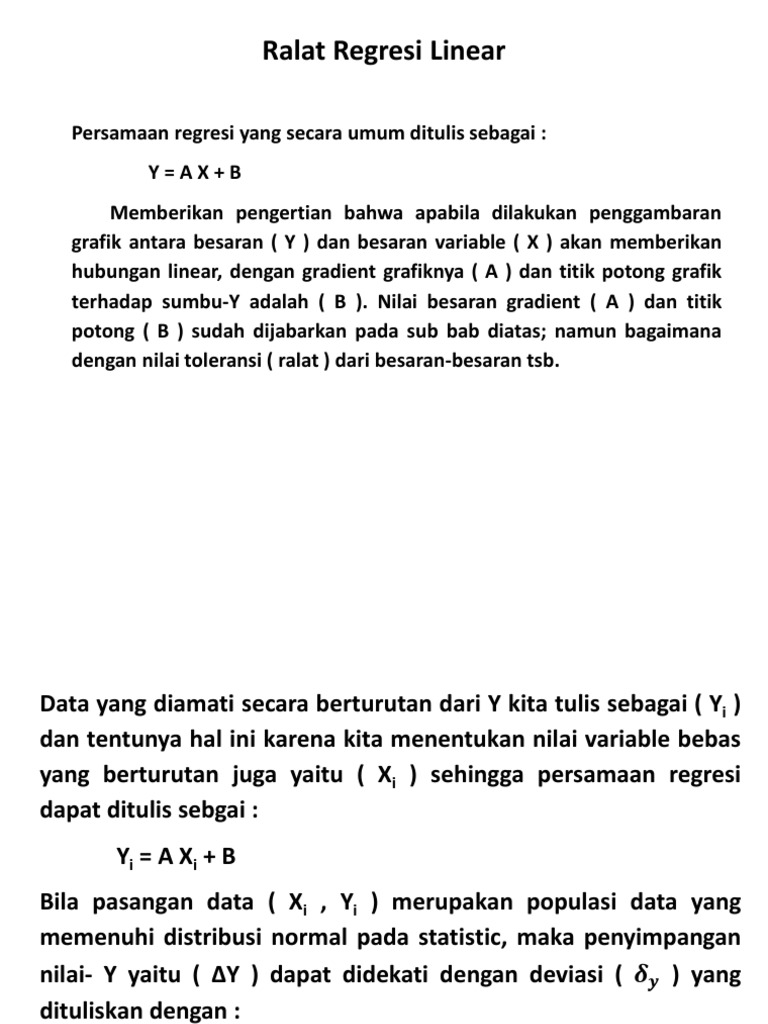 Ralat Regresi Dan Distribusi Normal | PDF