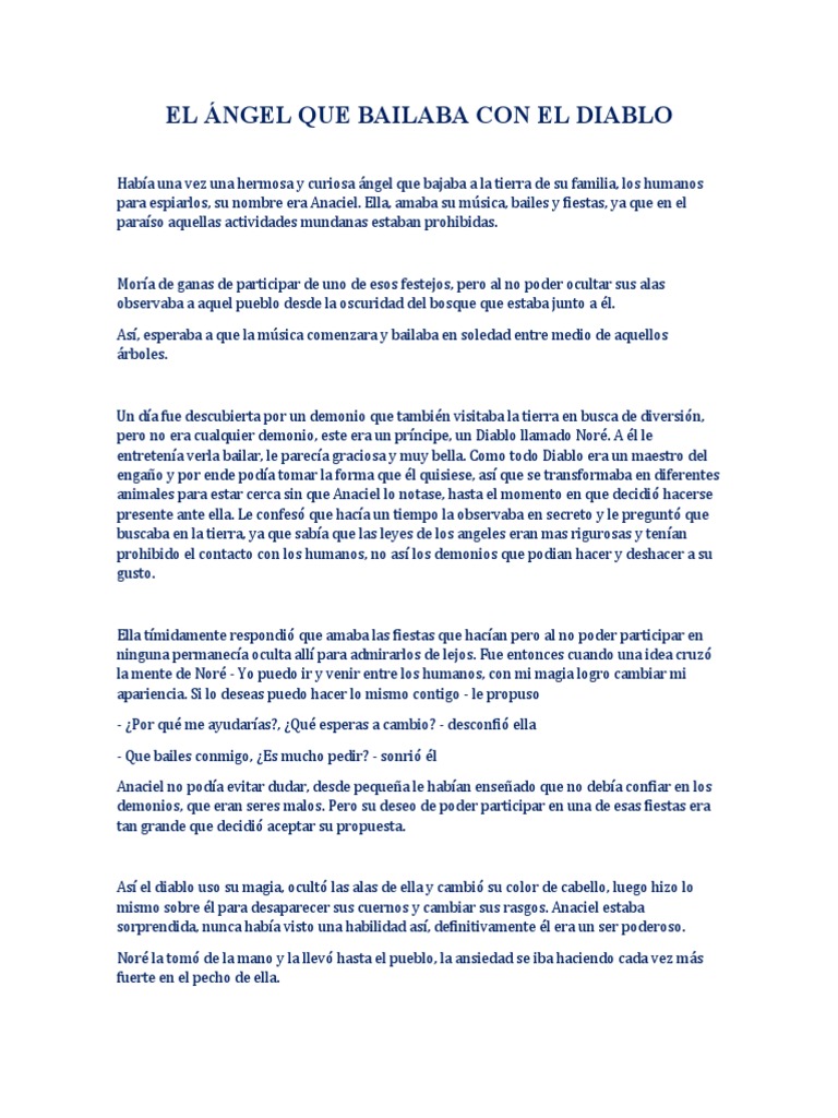 El Ángel Que Bailaba Con El Diablo | PDF | Diablo | Demonios