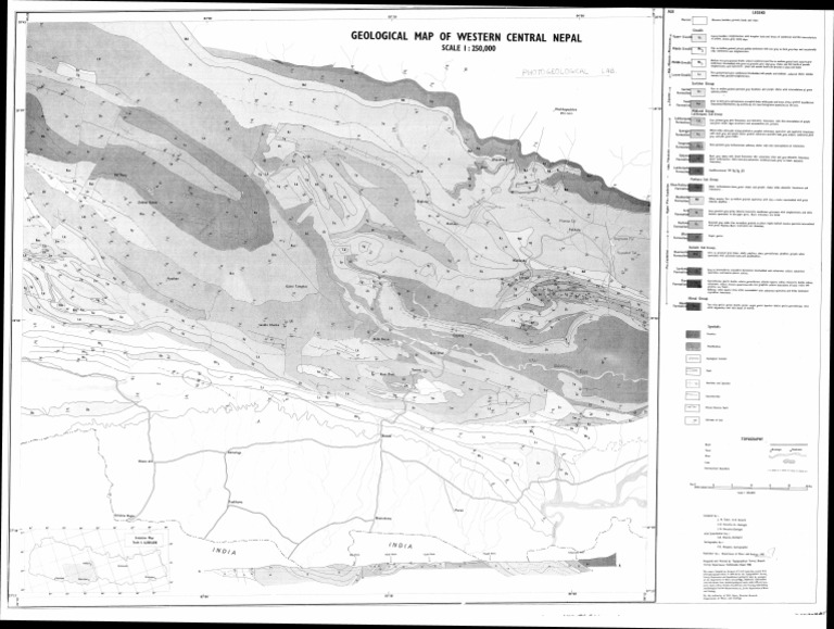 Geological Map of West Central Nepal | PDF