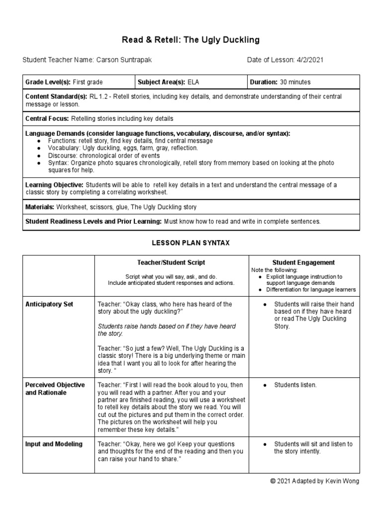 Matp 610 Lesson Plan 1 | PDF | Lesson Plan | Teachers