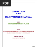 Water Treatment Plant SOP Guide | PDF | Pump | Sodium