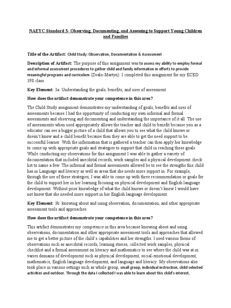 Naeyc Standard 3 | PDF