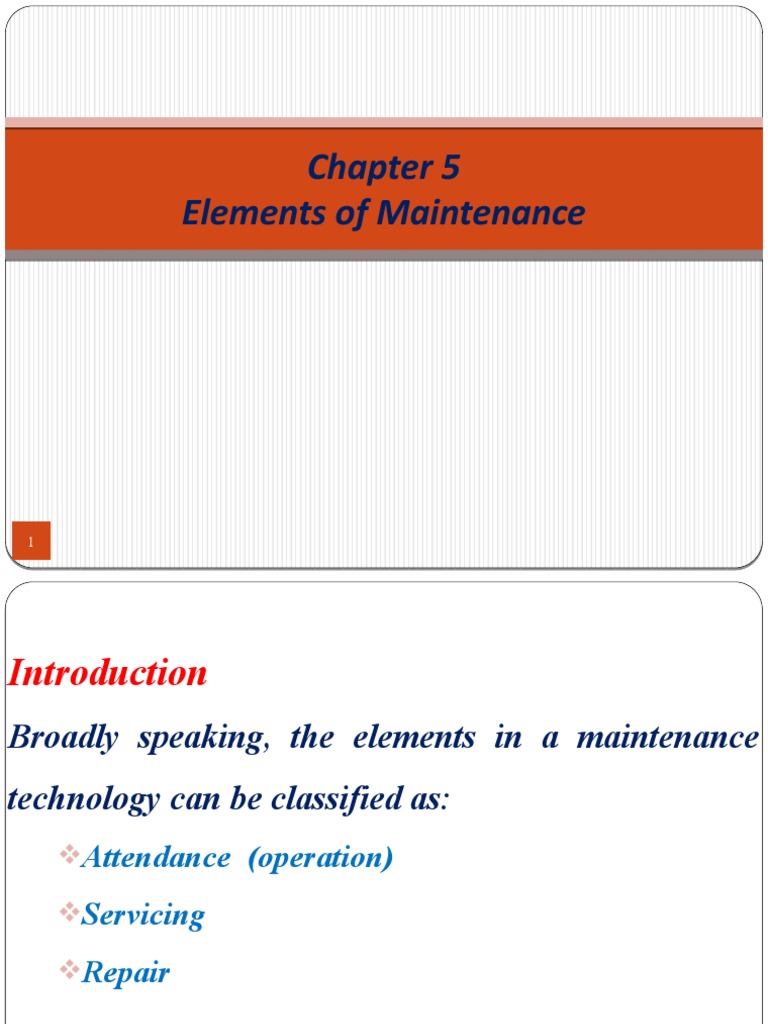 Chapter 5 - (Elements of Maintenance) | PDF | Lubricant | Mechanical ...