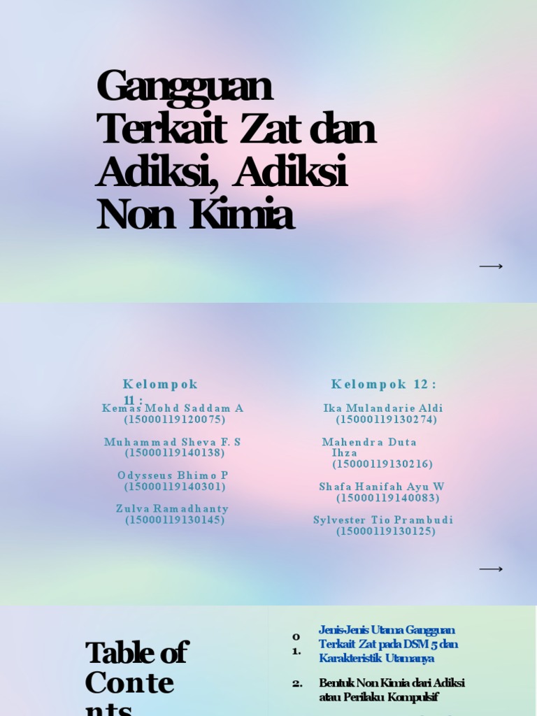 Gangguan Terkait Zat dan Adiksi | PDF