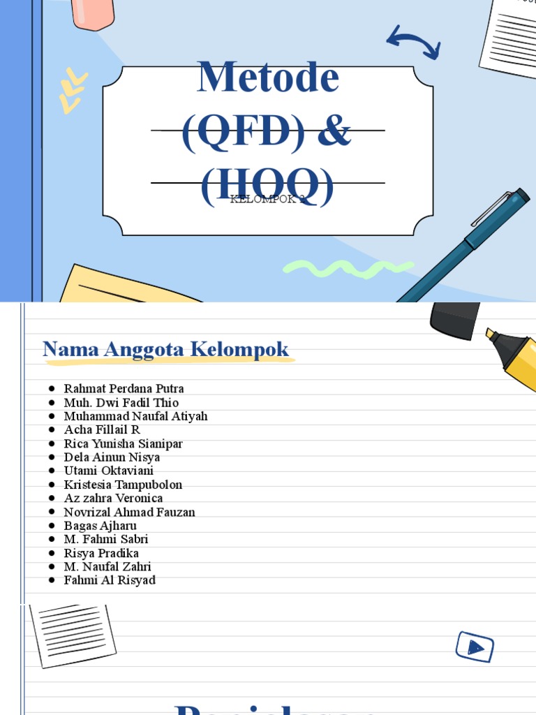 Metode QFD & HOQ | PDF