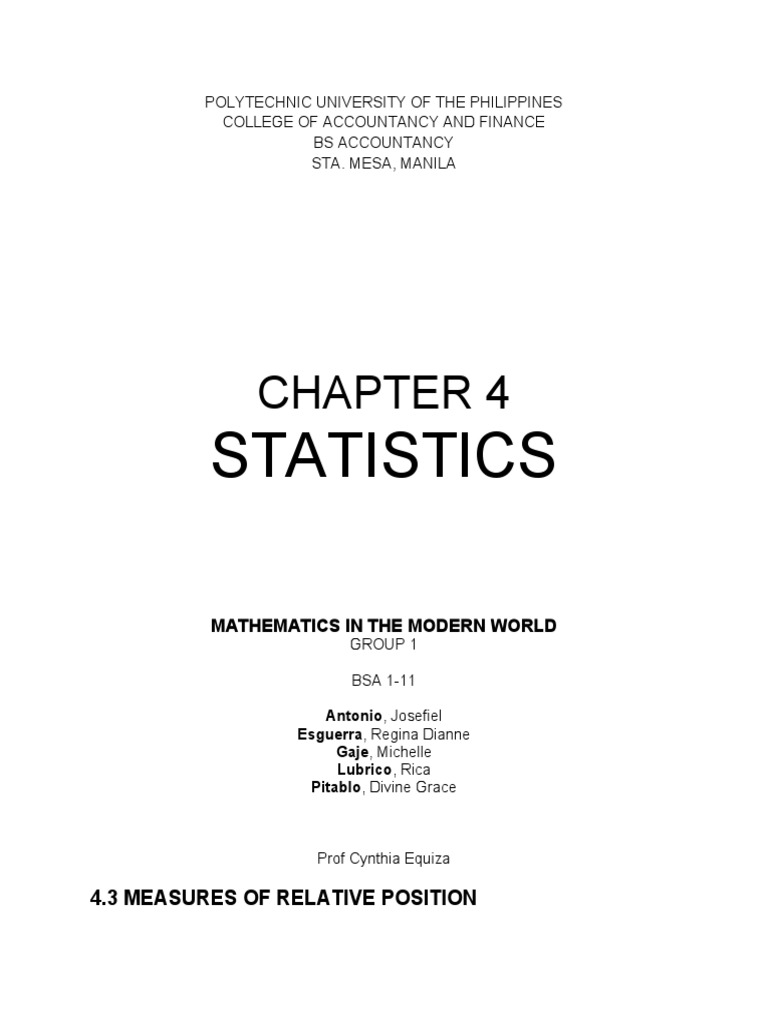 Statistics: Polytechnic University of The Philippines College of ...