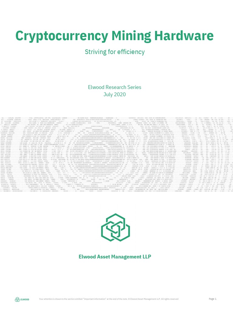 Cryptocurrency Mining Hardware: Striving For Efficiency | PDF | Graphics Processing Unit ...