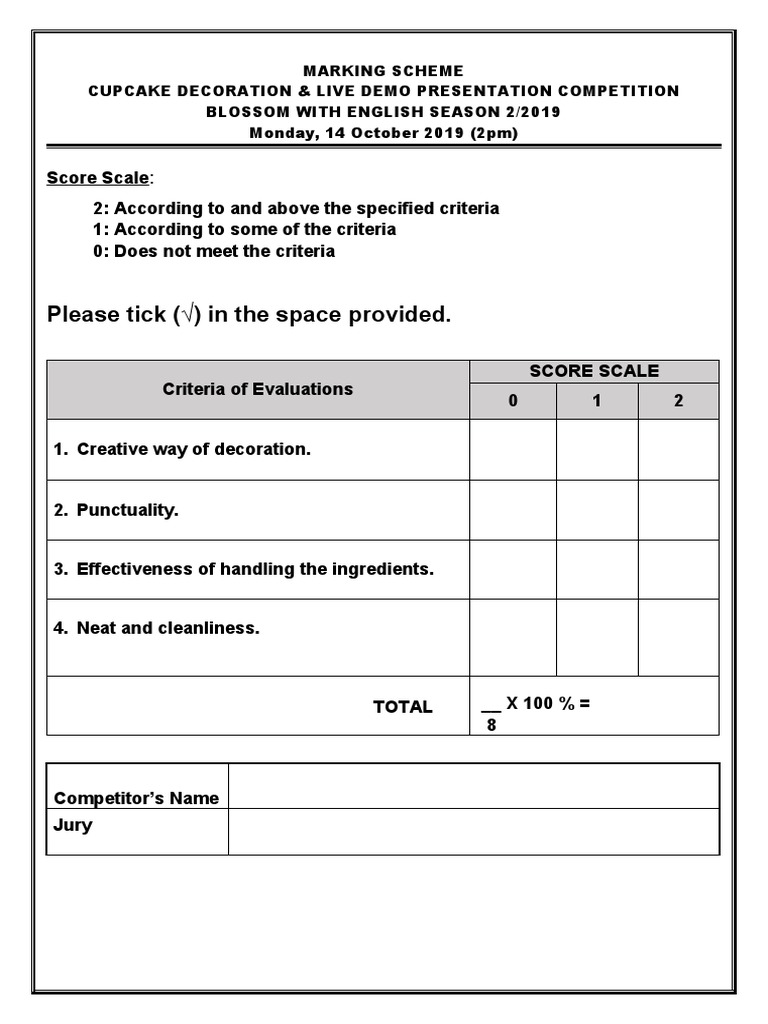 Template Markah Cupcake | PDF
