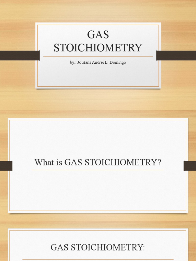 Gas Stoichiometry Beyond STP | PDF | Stoichiometry | Gases