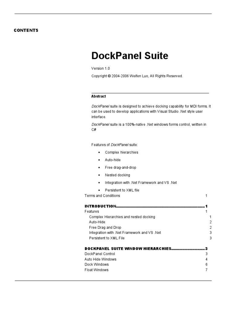 Dock Panel | PDF | Microsoft Visual Studio | Tab (Gui)